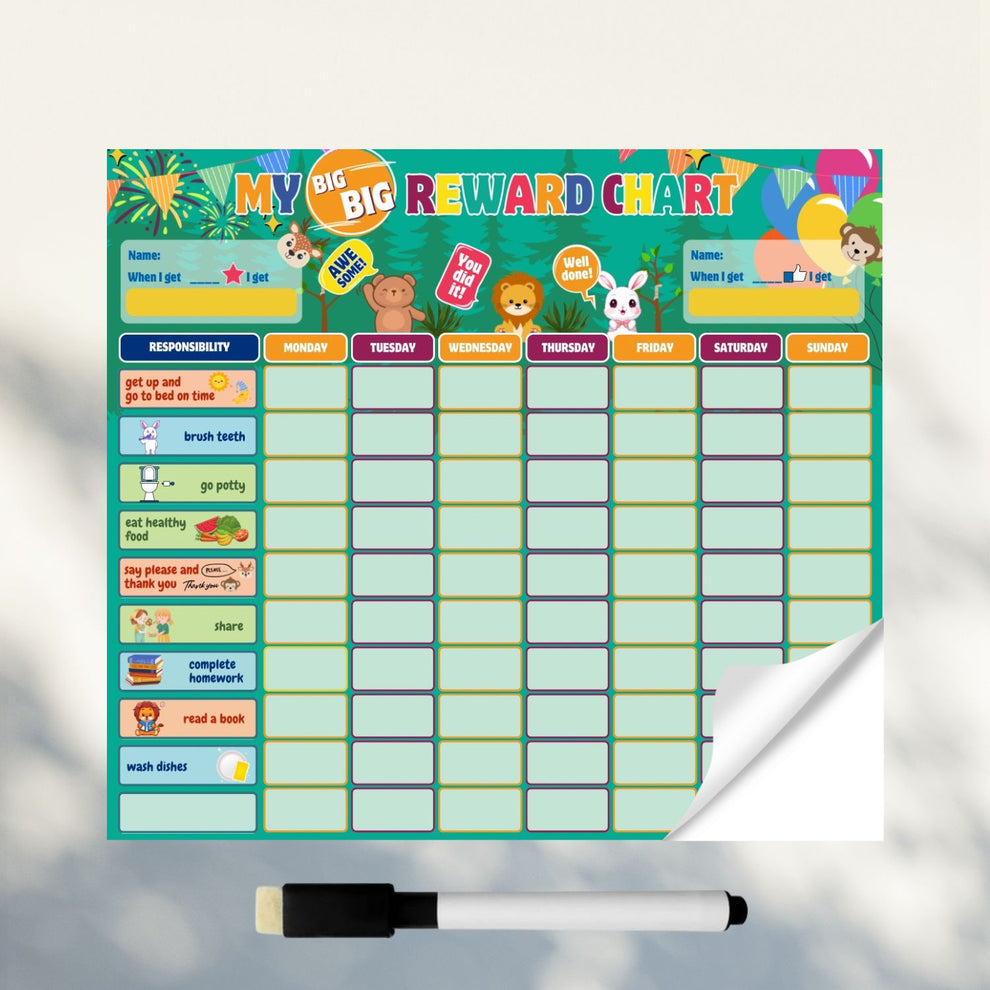 Animal Sticker Chart for Kids | Weekly Reward Chart for Children